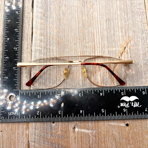Vintage Gold Tortoiseshell Aviator Eyeglass Frames: 1… - Gem