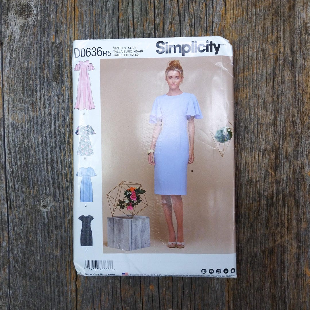 Simplicity Fitted Dress Sewing Pattern: Petite Women's A-line ...