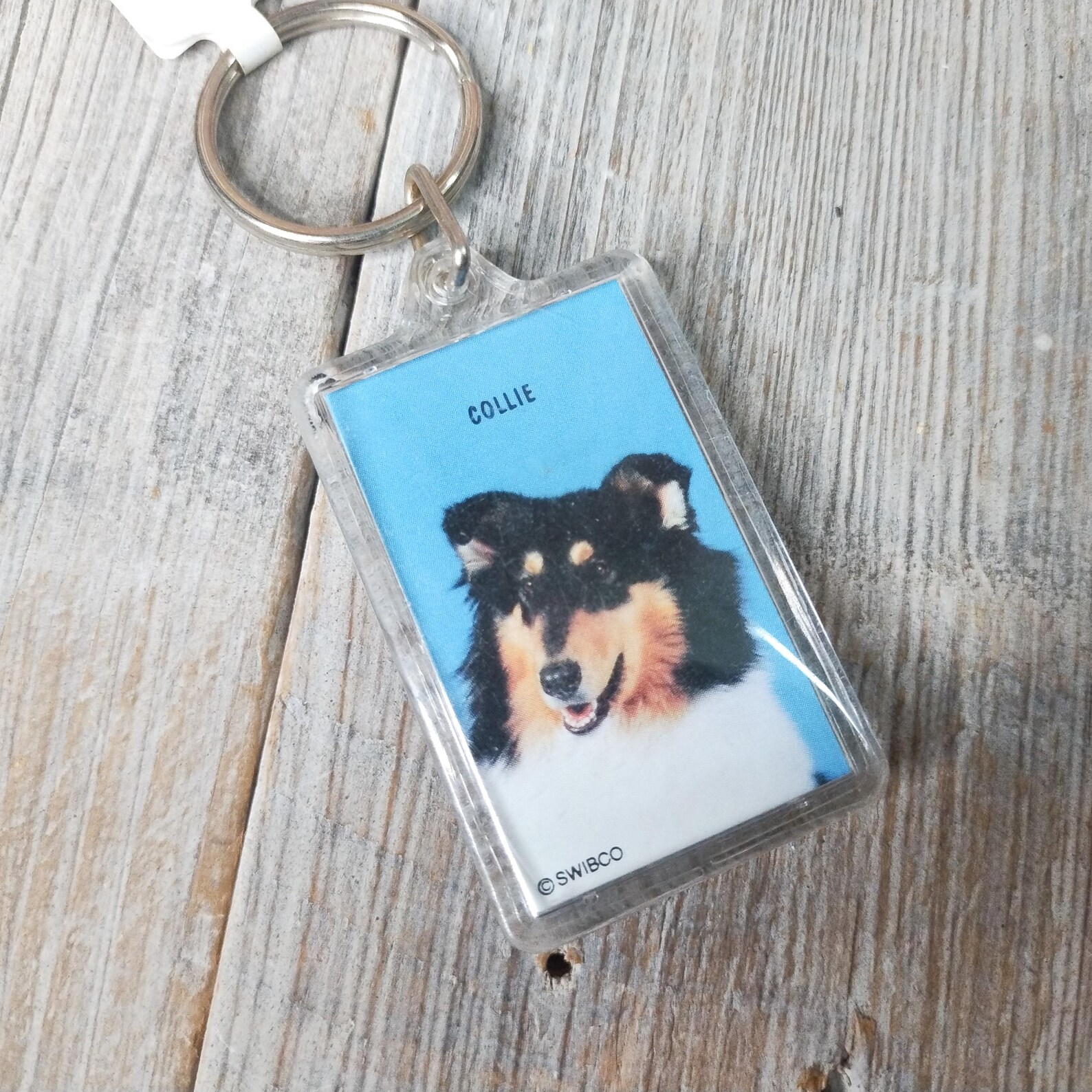 Vintage Collie Dog Keychain: 1980s Swibco Acrylic Key Fob - Etsy