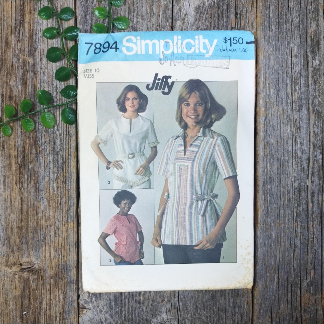 Women Sz 10 Smock-top Sewing Pattern 1970s Shirt/blouse Miss/teen/girls ...