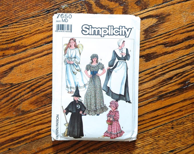 Vintage Costume Sewing Pattern Misses and Girls Simplicity 7650 Angel ...