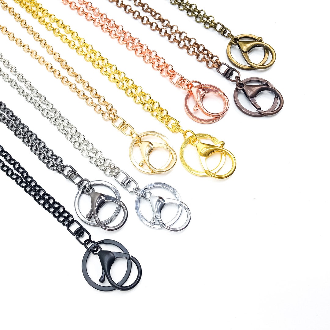 Chunky Chain Lanyard Id Badge Holder Keyring Id Chain Id Lanyard ...