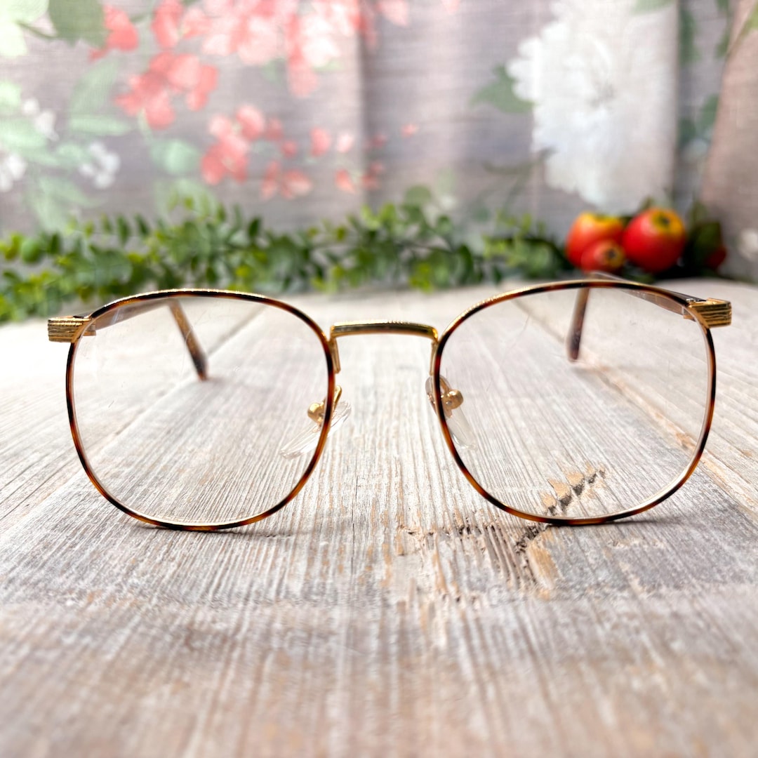 Tortoiseshell Gold Eyeglass Frames Only Oversized Round Glasses ...