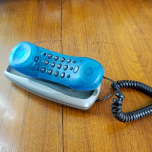 1990s Conair-phone Telephone Silver/blue Landline Phone Trimline Touch ...