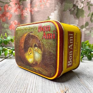 Bon Ami Soap Tin Box Metal Container Baby Chicks Chickens Small ...