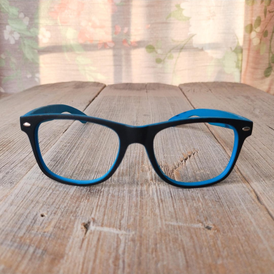 Square Black and Blue Glasses Frames Only Costume/rave/festival/party ...