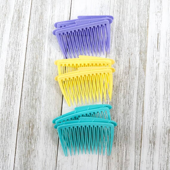 80s vintage goody side hair combs lightening bolt - Gem
