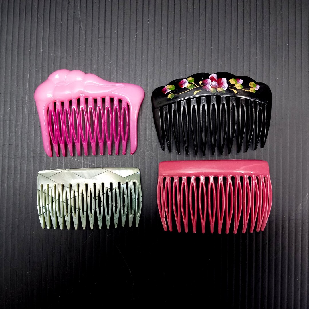 Vintage Side Hair Comb Accessory Set Made in France, Denmark Womens ...