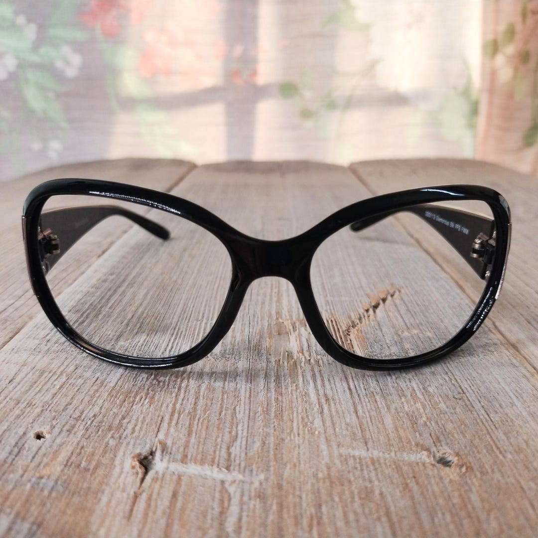 Oversized Snakeskin Black Glasses Frames Only Costume/rave/festival ...