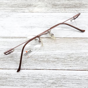 Y2k Eyeglasses 90s Vintage Glasses Rectangle Rimless Eyeglasses Antique ...