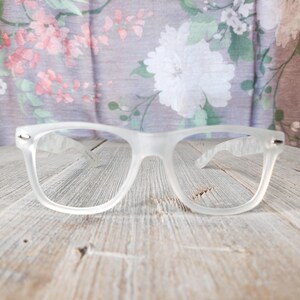 Frosted White Square Glasses Frames Only Costume/rave/festival/party ...