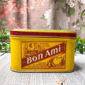 Bon Ami Soap Tin Box Metal Container Baby Chicks Chickens Small ...