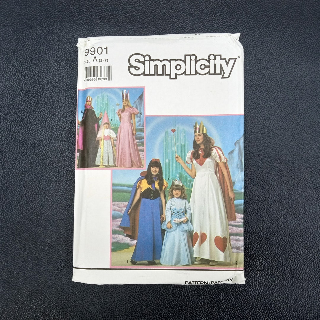 Vintage Fairy Princess Costume Sewing Pattern Simplicity 9901 Childs ...