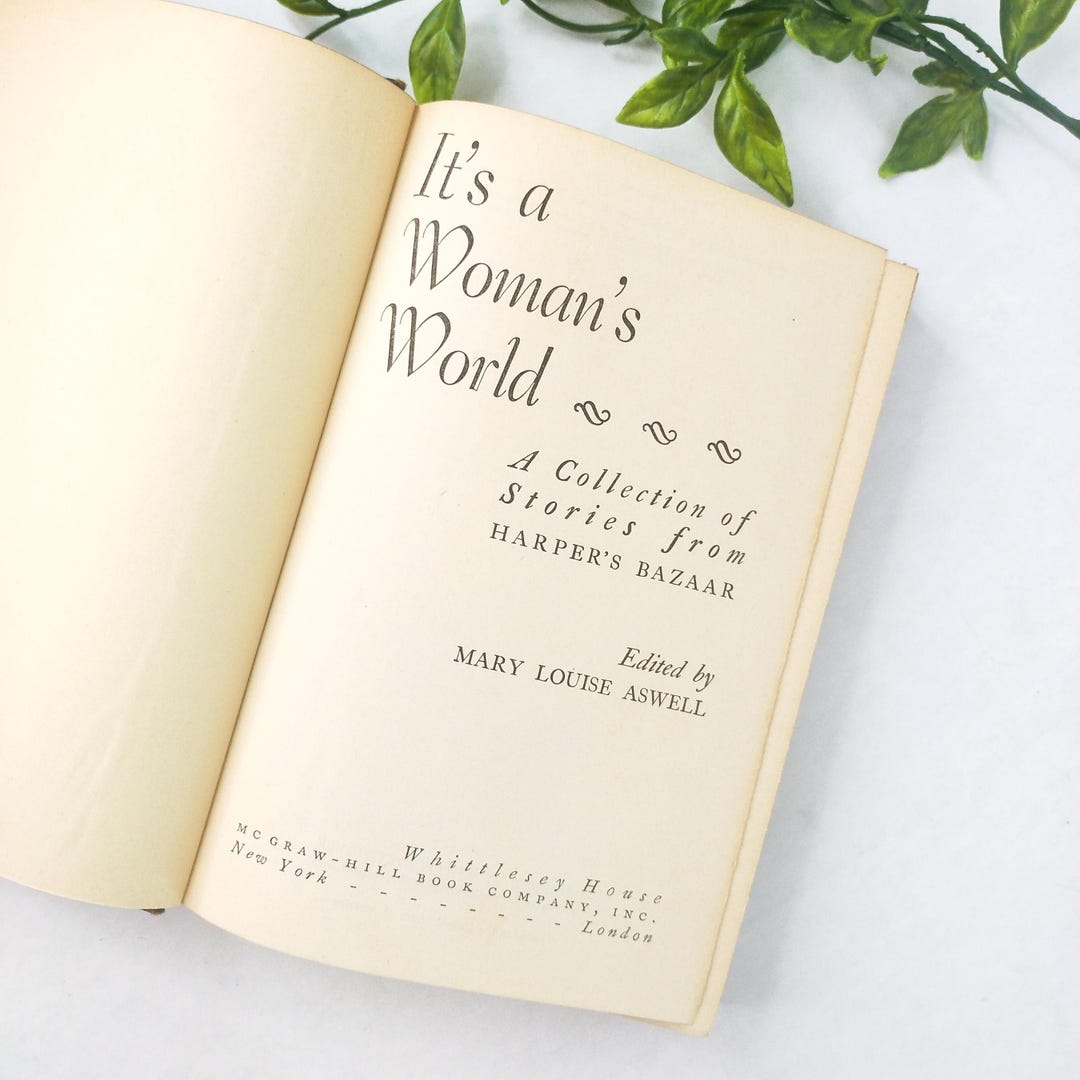 Old Book It's a Woman's World, 1944 Antique Hardback Fiction Book, Aged ...
