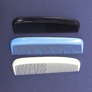 Vintage Unbreakable Comb 70s 80s NOS Nylon Plastic Pocket Comb Hair ...