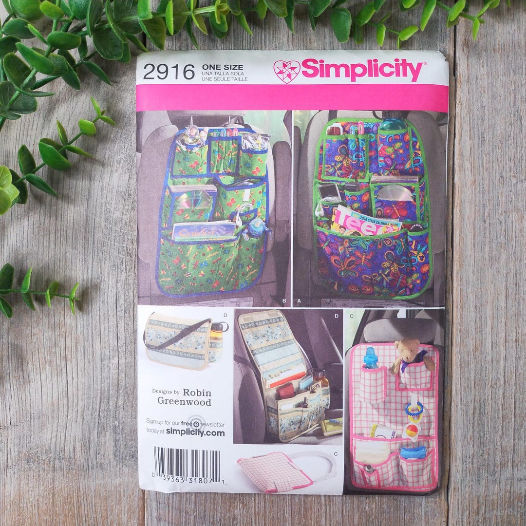 Car Organizer Sewing Pattern Organize Backseat Holder Tote Bag Kids ...