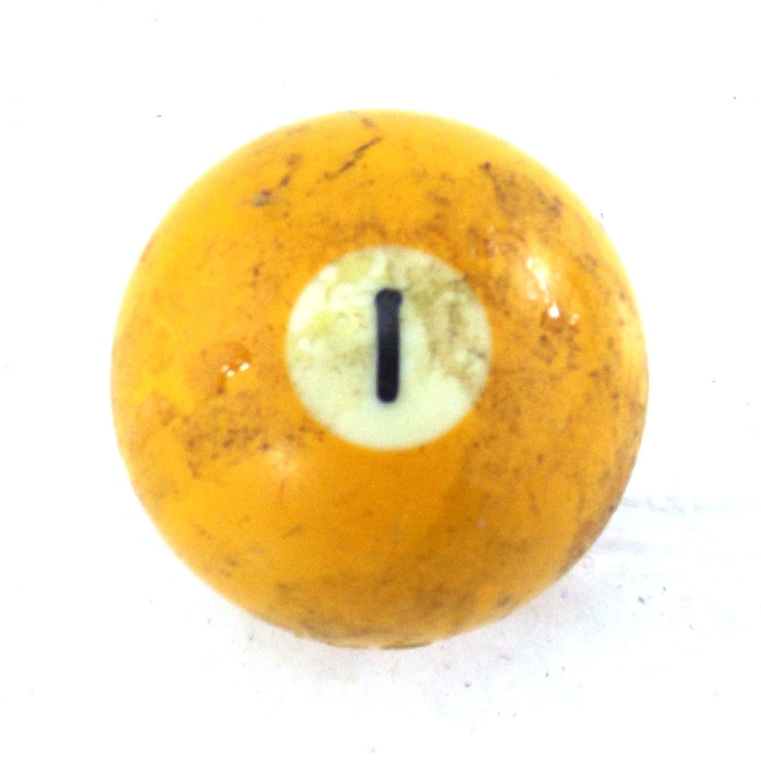 Vintage Single Pool Ball Yellow Number 1 One Solid Billiard - Etsy