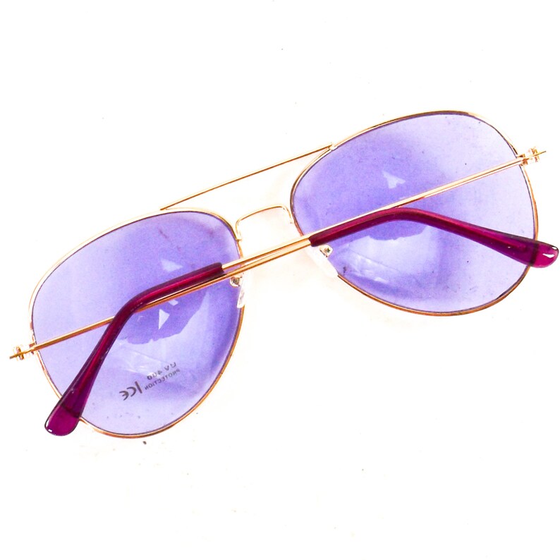 Purple Aviator Sunglasses Vintage | Etsy