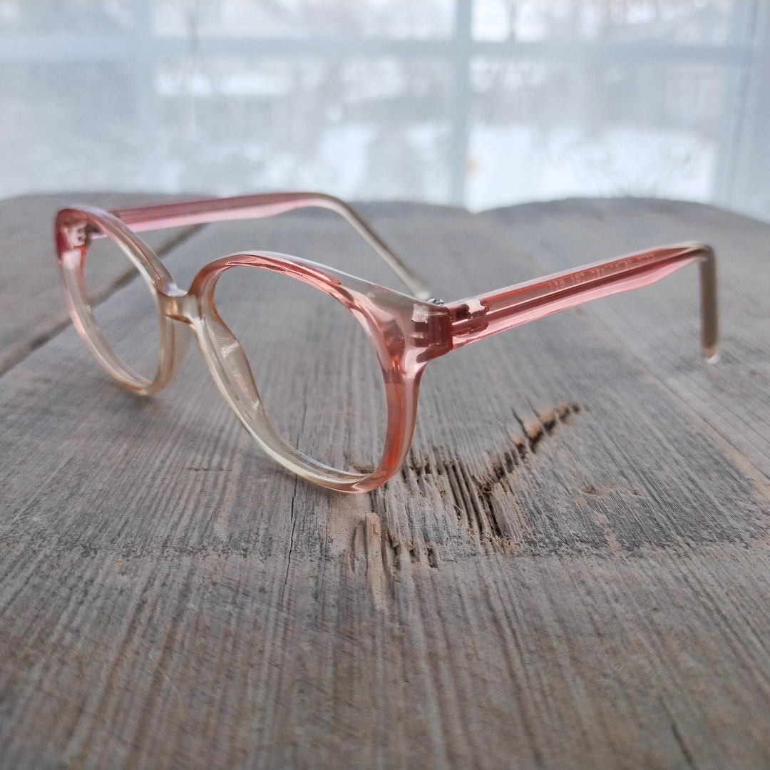 Small Round Eyeglasses Pink-fade Petite Frames Glasses Deadstock ...