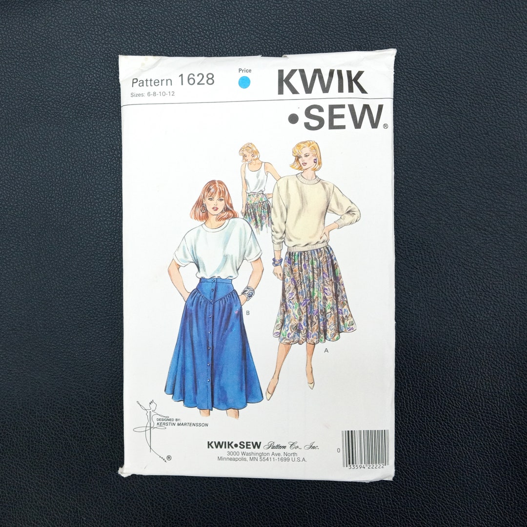 80s Vintage Womens Sewing Pattern Kwik Sew Pattern 1628 Size - Etsy