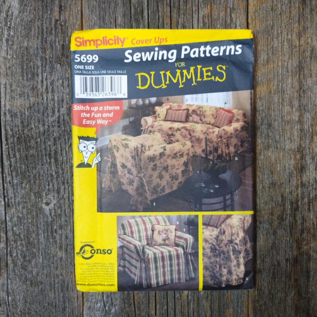 Sewing Patterns for Dummies Furniture Slipcovers Couch/sofa/chair Cover ...