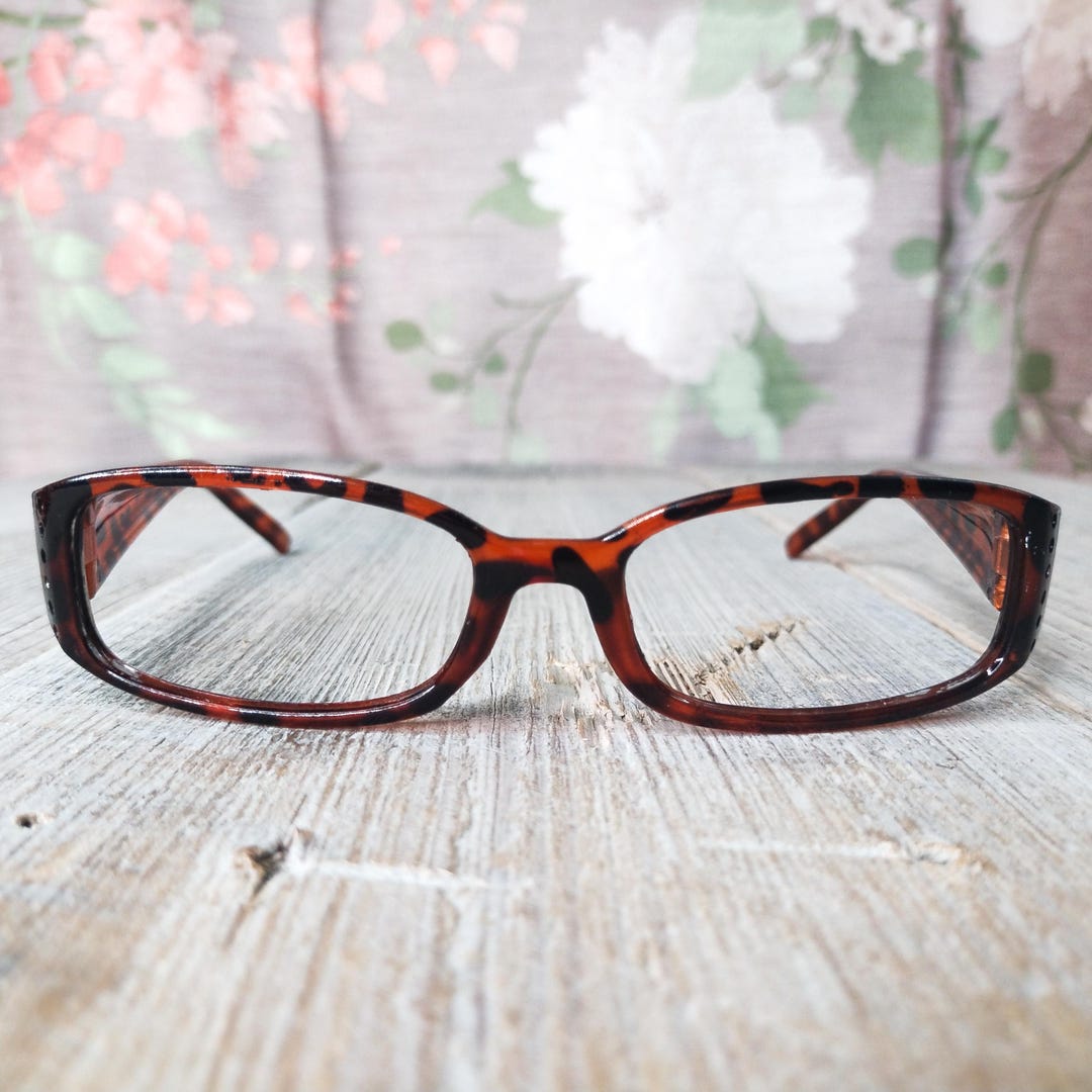 Rectangle Brown Tortoiseshell Glasses Frames Only Costume/rave/festival ...