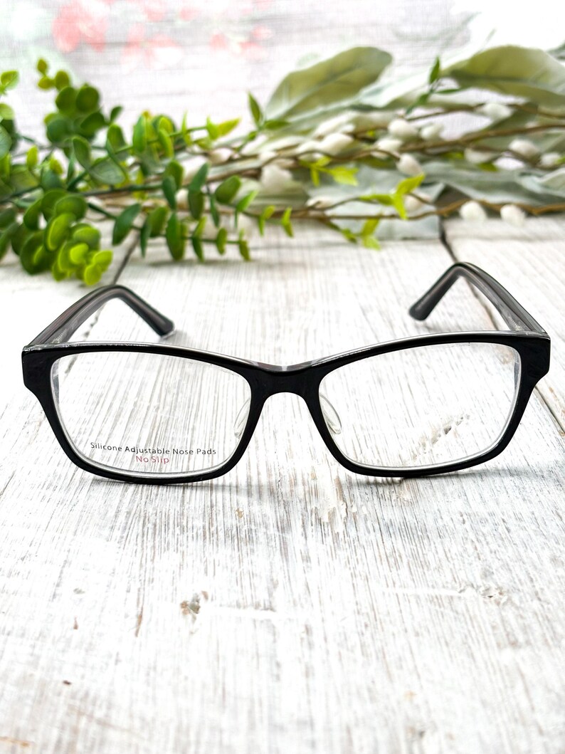 Square Black Eyeglass Frames: Vintage Prescription Glasses 53[]16-140 ...