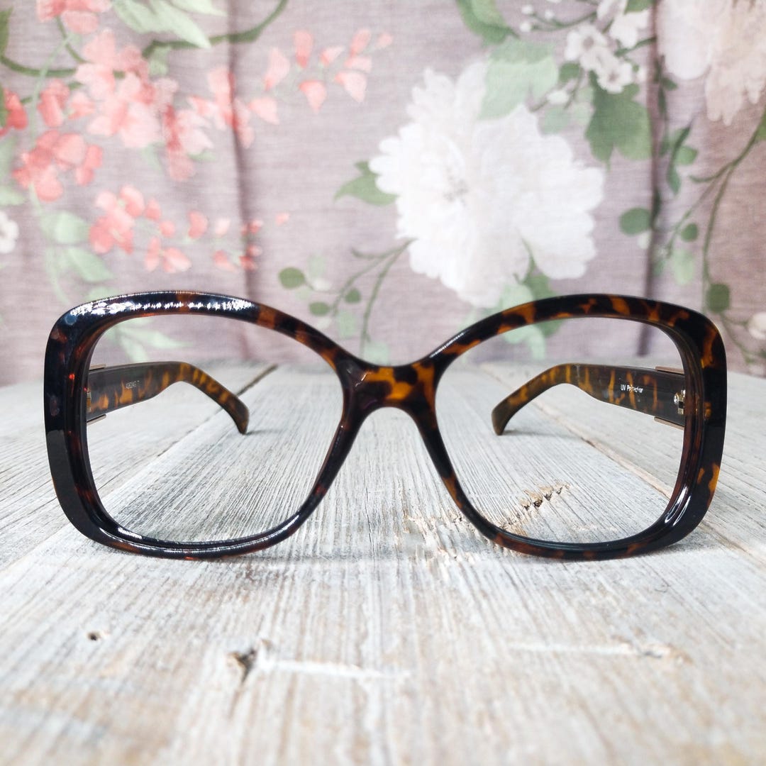 Oversize Square Butterfly Glasses Frames Only Costume/rave/festival ...