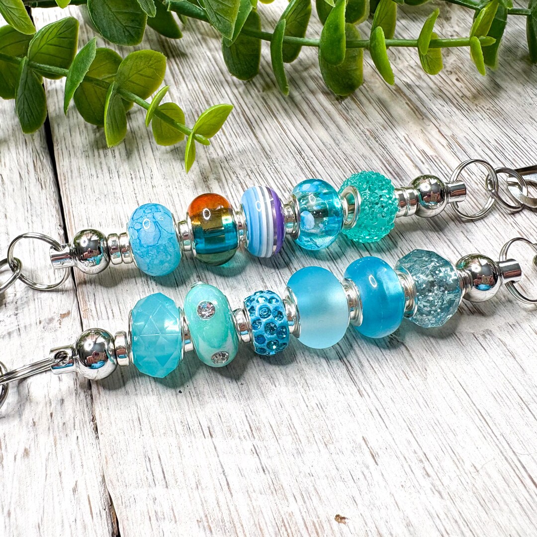 Aqua Blue Beaded Cinch Clip Clasp: Women's Fashion Accessory - Etsy
