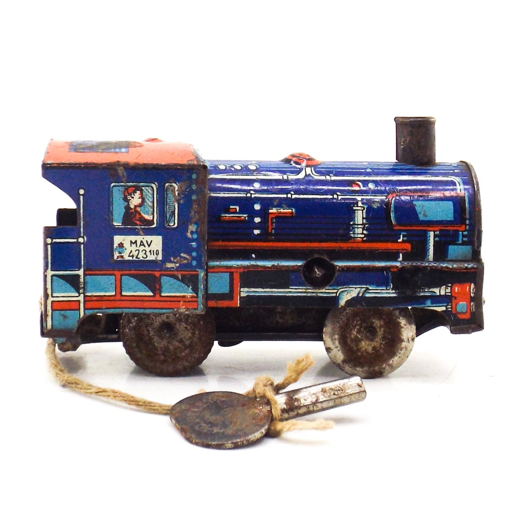 Chad Valley Wind up Locomotive Train Tin Toy With Key Mav 423 - Etsy