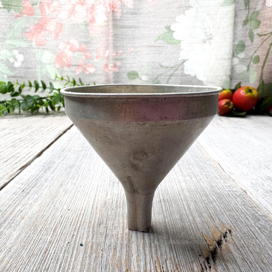 Mini Aluminum Funnel Small/little Liquid Miniature Funnel Tool Vintage ...