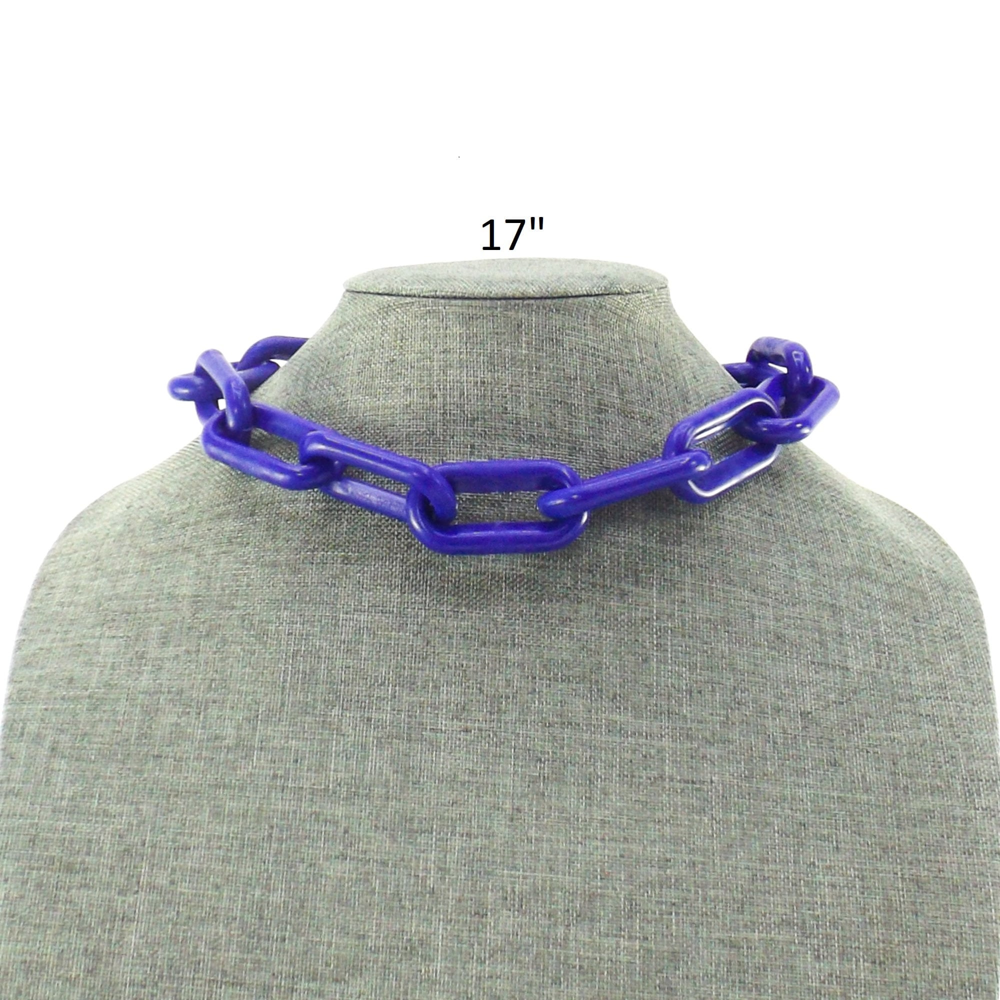 Statement necklace chunky plastic chain link necklace or | Etsy