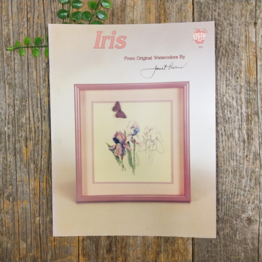 Iris Cross Stitch Pattern Floral Flowers Original Watercolors Janet ...