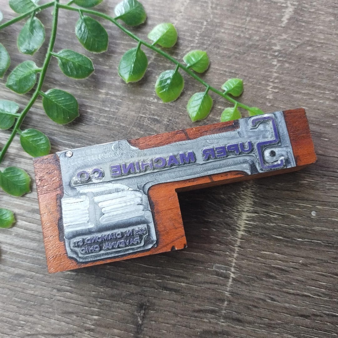 Hardwood and Copper Plate Letterpress Printers Block Printing Machine ...