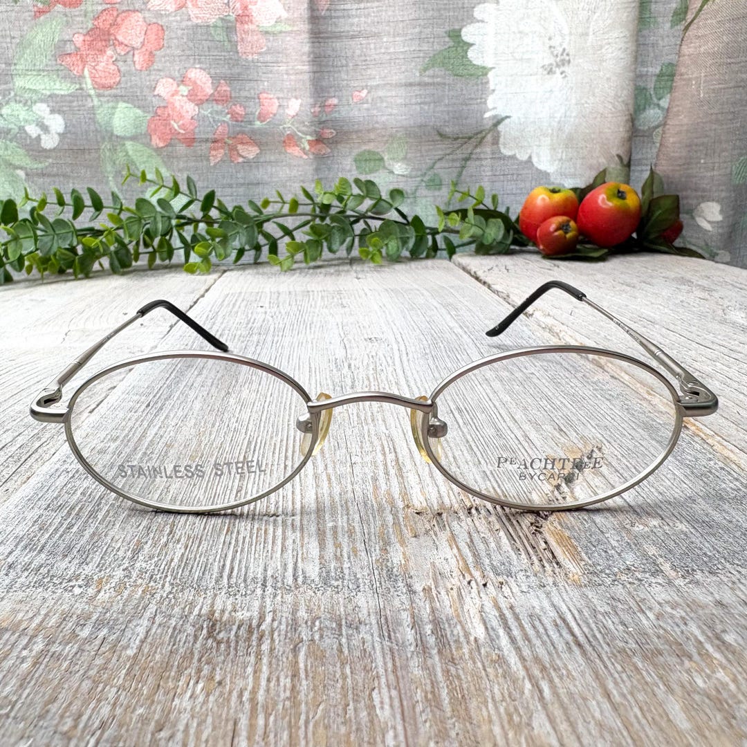 Big Oval Eyeglass Frames Only Matte Silver Eyeglasses Unisex/men/women ...