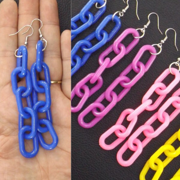 Plastic Statement Earrings - Etsy