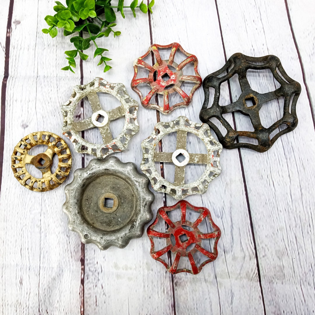 Vintage Valve Handles 7pc Spigot Faucet Knobs Crafts Assemblage Supply ...