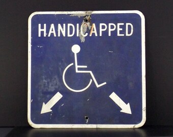Metal Handicap Sign - Etsy