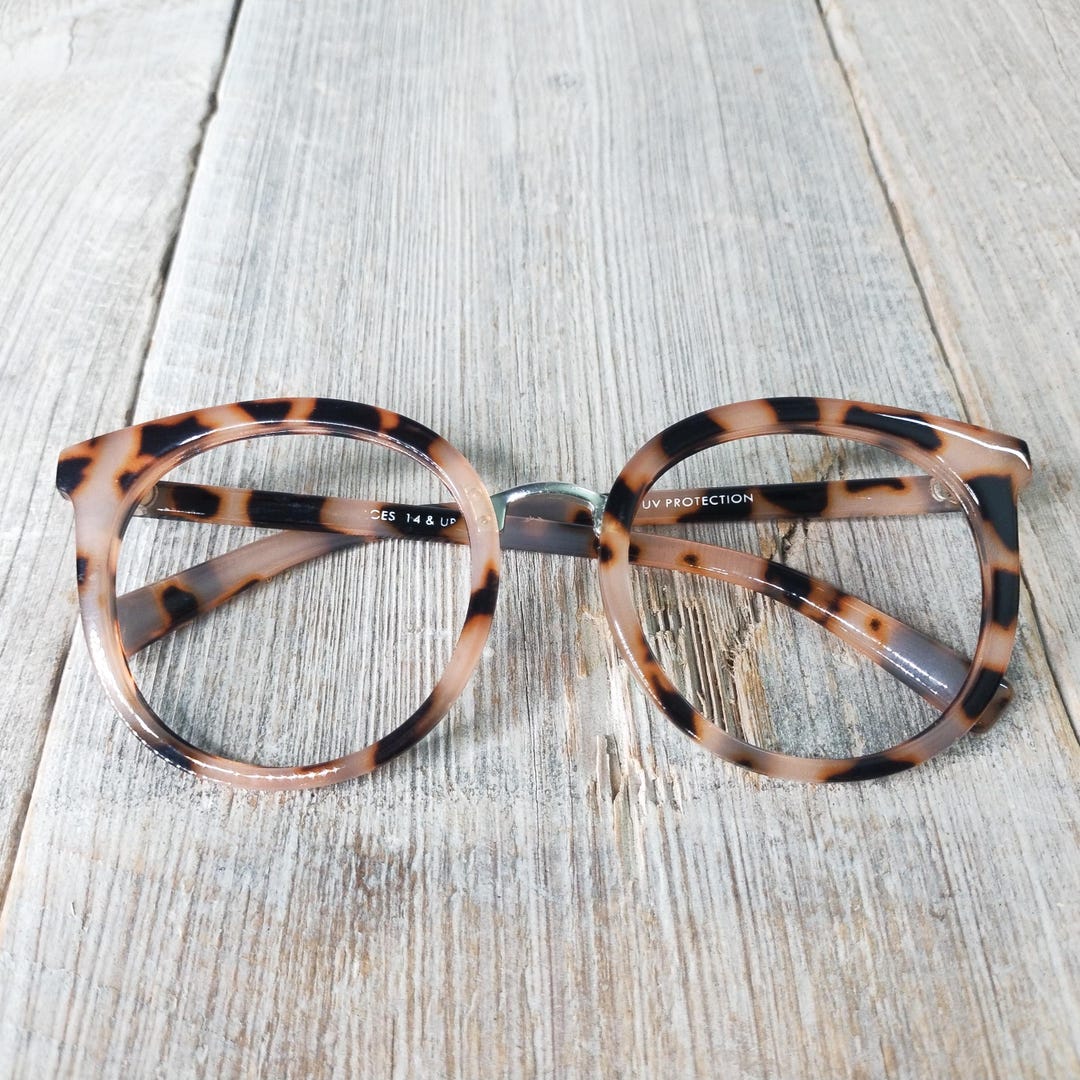 Oversized Round Tortoiseshell Glasses Frames Only Costume/rave/festival ...