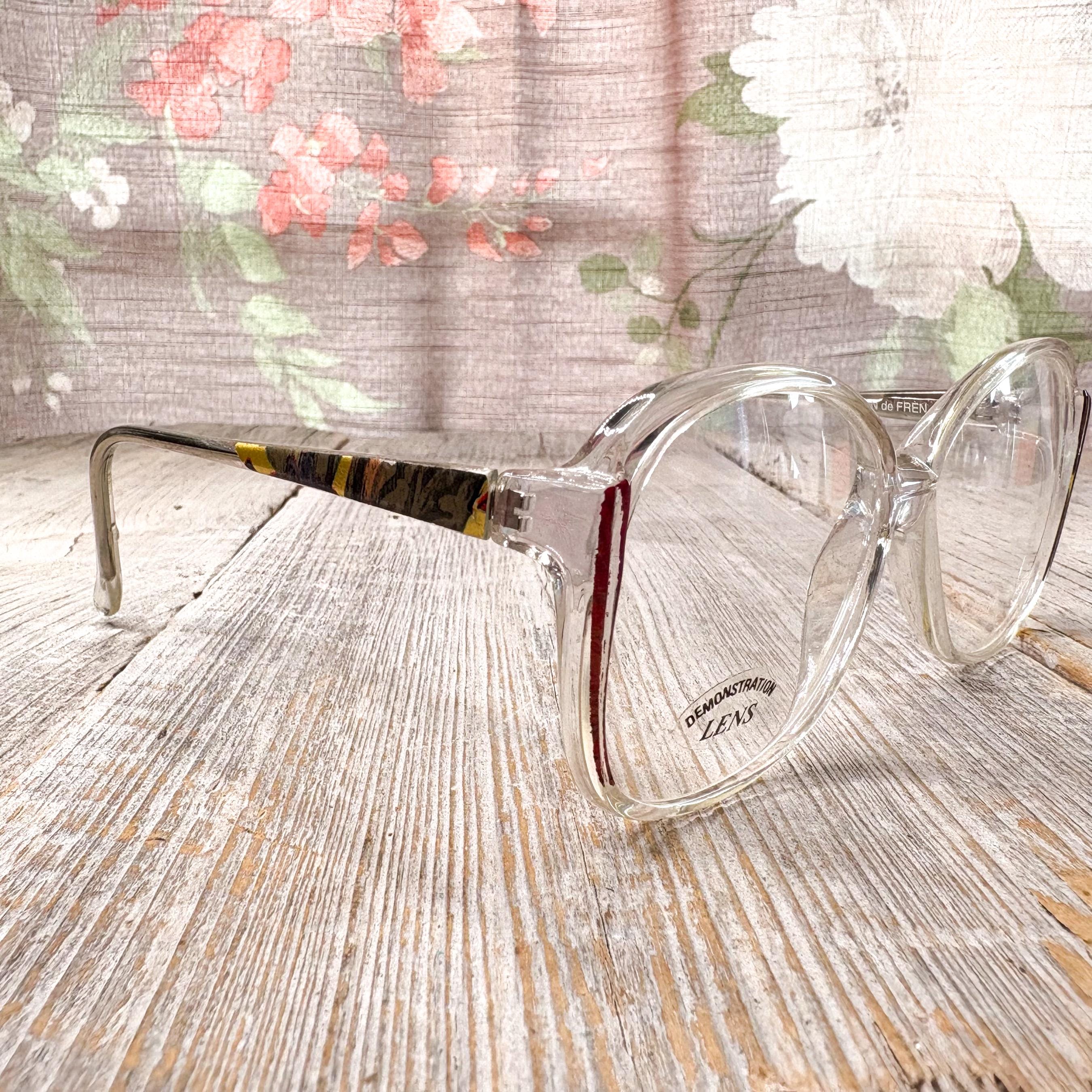 Oversized Butterfly Eyeglass Frames: Vintage Women's Clear Pink-gold ...