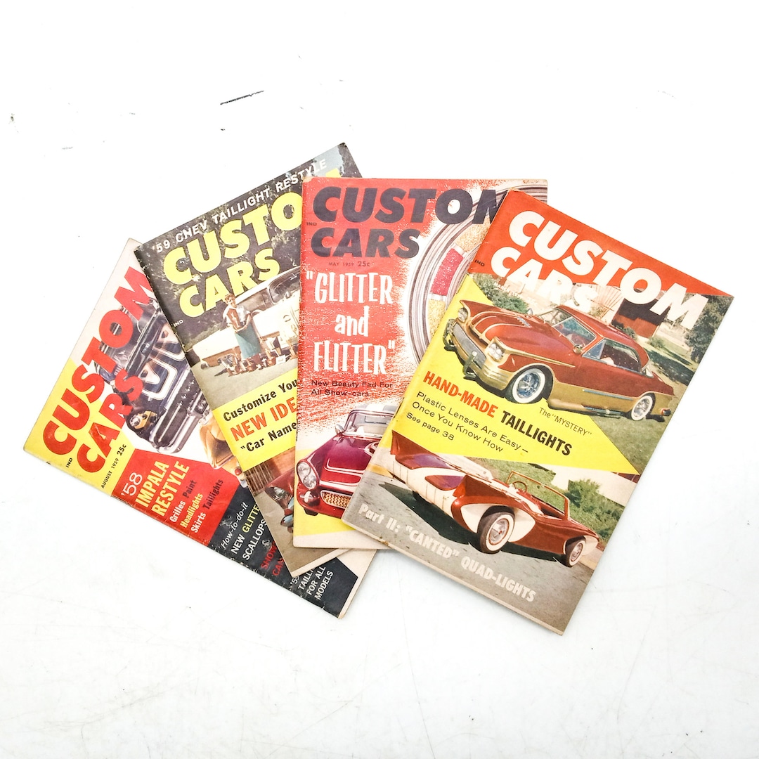 1950s Vintage Custom Cars Magazine Collection | Auto Memorabilia Gift ...