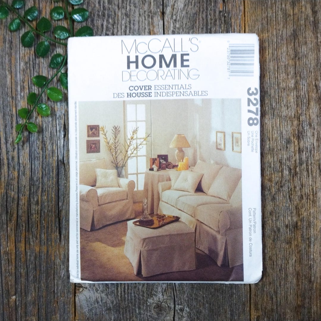 Furniture Covers Sewing Pattern Couch/sofa/chair/ottoman Cover ...