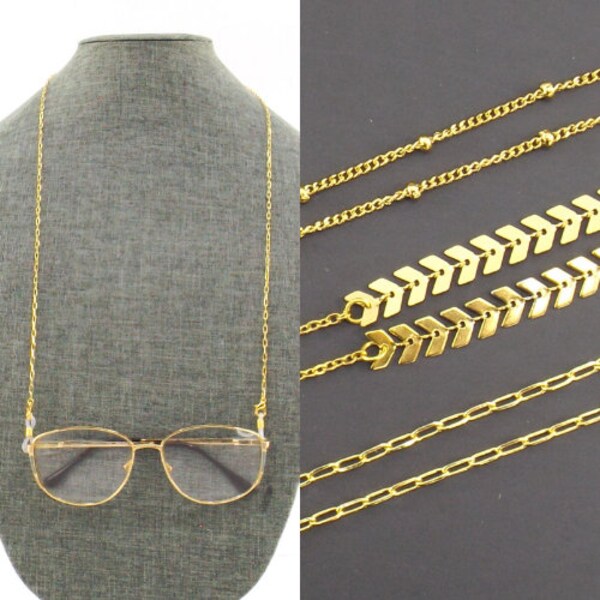 Gold Eyeglass Chain - Etsy