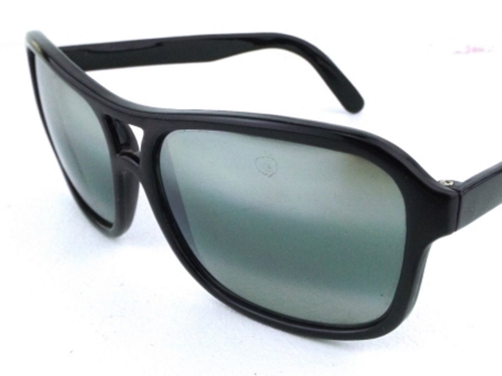 vintage 80s sunglasses NOS retro black sun glasses for him | Etsy