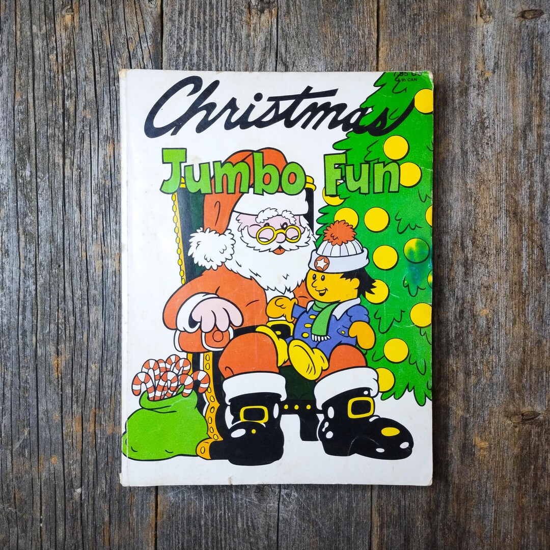 1980s Christmas Coloring Book Jumbo Fun Thick Manilla Coloring Pages ...