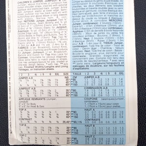 80s Vintage Childrens Sewing Pattern Butterick 3721 Child Size - Etsy