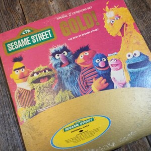 Sesame Street GOLD! Vinyl Record Album 2 LP Set Original Cast Sings ...