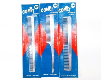 Vintage Unbreakable Hair Comb 70s 80s Vintage NOS Nylon Plastic Comb ...