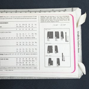 70s 80s Vintage Womens Sewing Pattern Simplicity 9176 Miss Size 10 ...