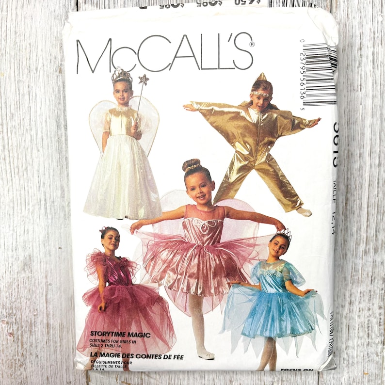 Girls (size 12, 14) Costume Sewing Pattern: Angel, Star, Ballerina ...